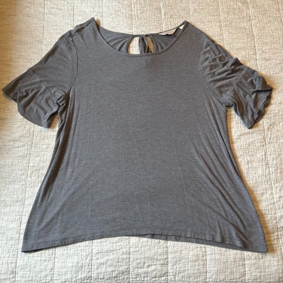 LC Lauren Conrad | Tops | Lc Lauren Conrad Gray Keyhole Top | Poshmark